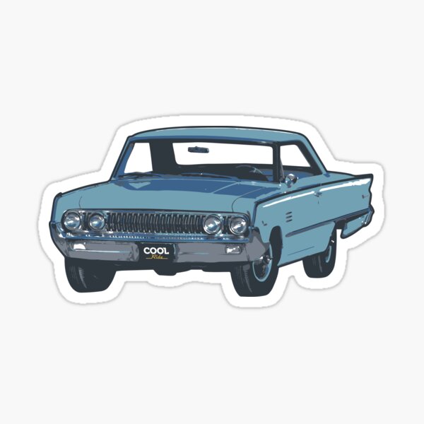 "64 Vintage Blue Car" Sticker for Sale by CoolRide | Redbubble