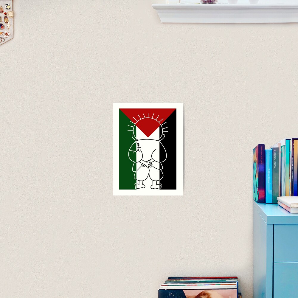 "Handala and Palestinian flag" Art Print by Rayaalkh1 | Redbubble