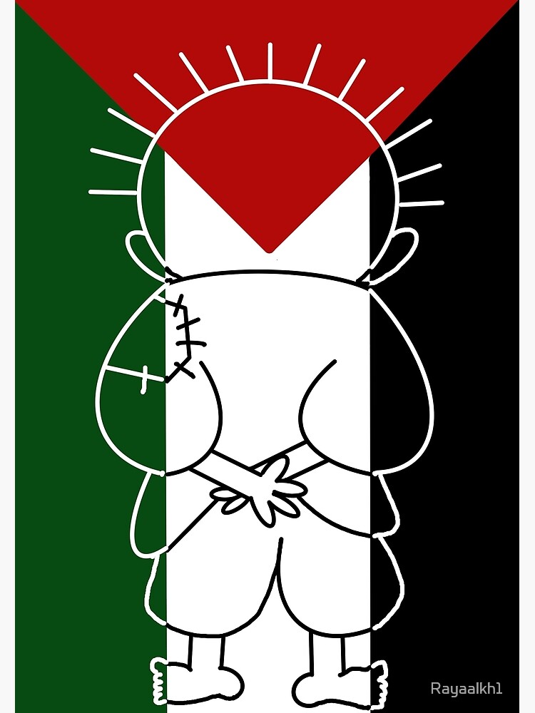"Handala and Palestinian flag" Art Print by Rayaalkh1 | Redbubble