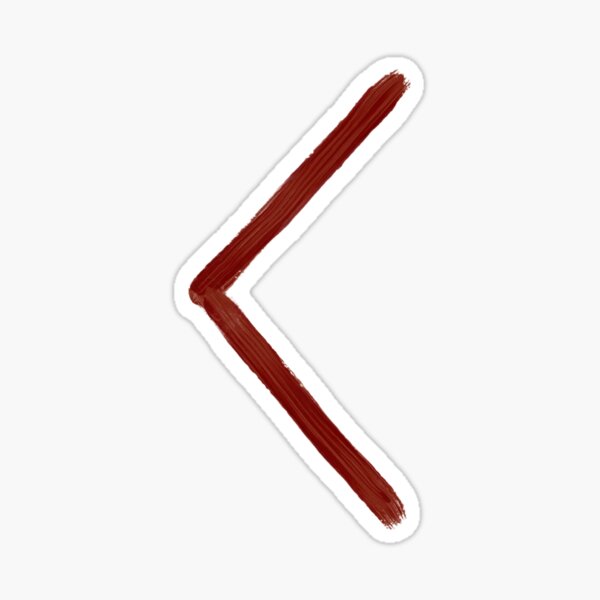"Kaunaz (C, K, Q) Rune" Sticker for Sale by nkj3 | Redbubble