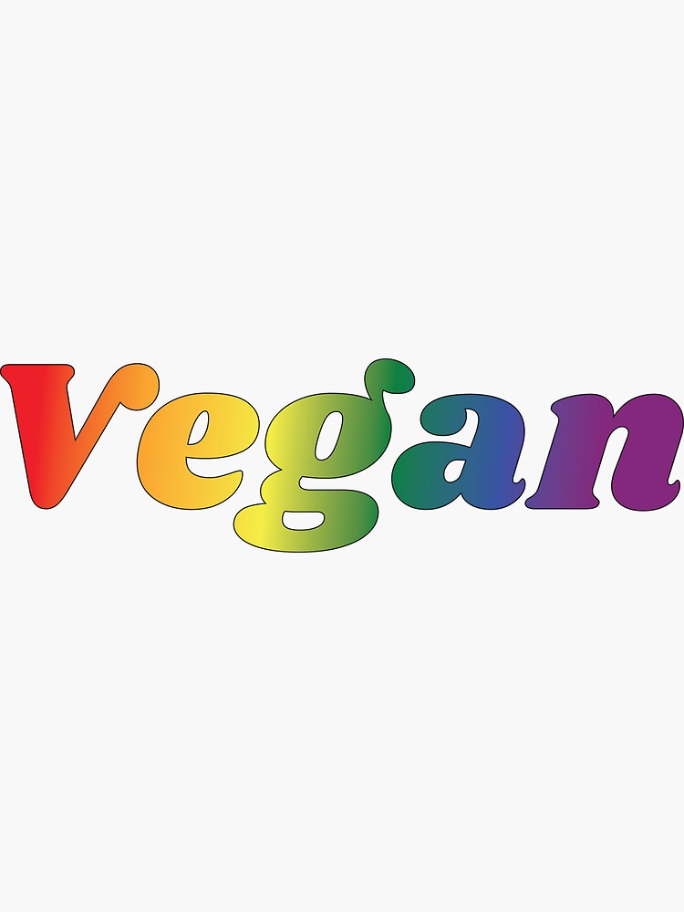 "LGBT Rainbow Vegan" Sticker for Sale by Pridish | Redbubble
