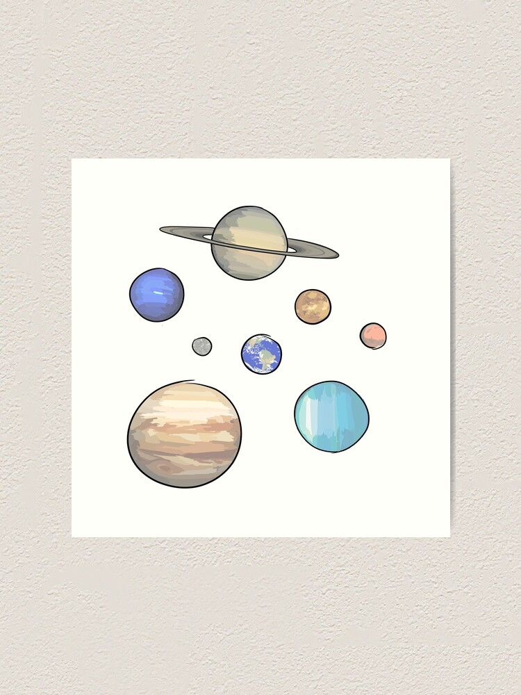 "solar system sticker pack" Art Print by tiffani-jaz | Redbubble