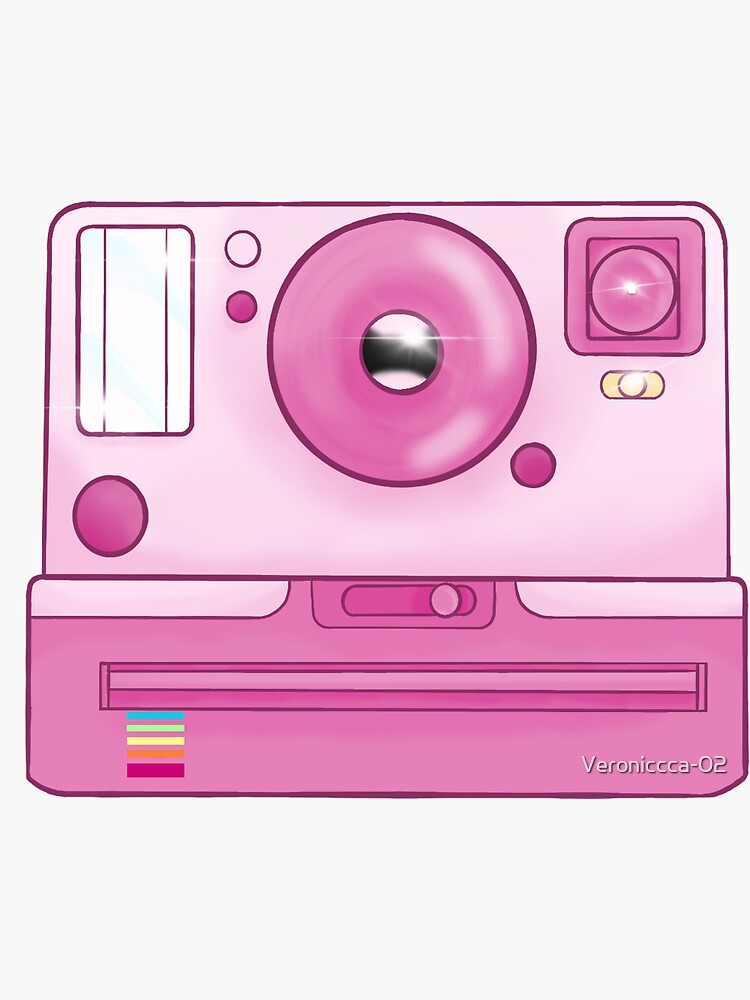 "Pink polaroid camera" Sticker by Veroniccca-02 | Redbubble