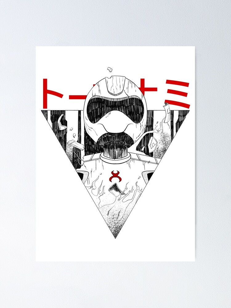 "Toonami Tom B&W" Poster for Sale by spitfirev101 | Redbubble