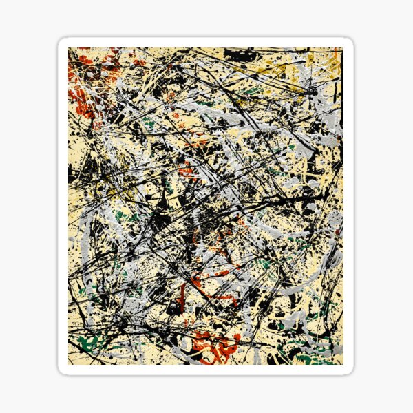"Number 32-Jackson Pollock" Sticker for Sale by LexBauer | Redbubble