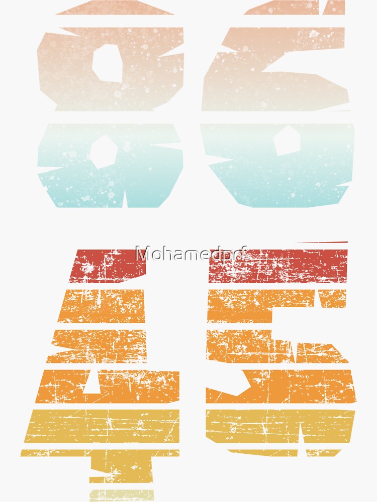 "8645" Sticker by Mohamedprf | Redbubble
