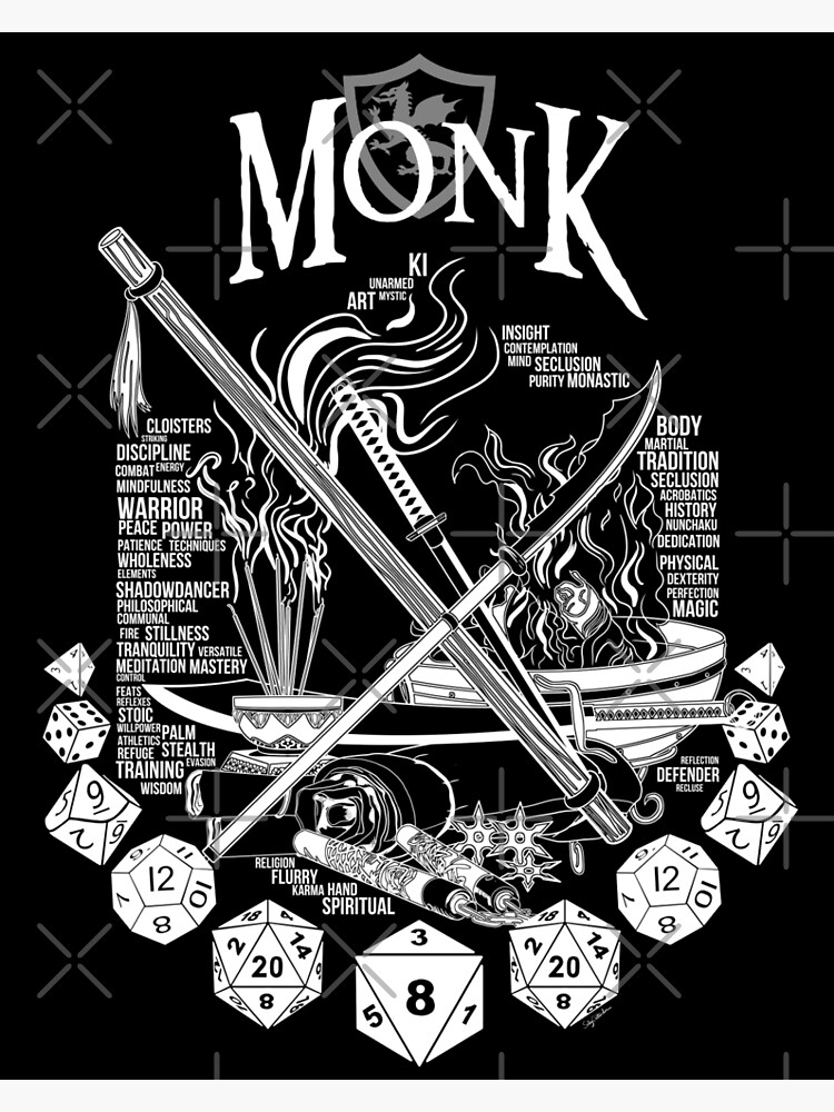 "RPG Class Series: Monk - White Version" Canvas Print by Milmino ...