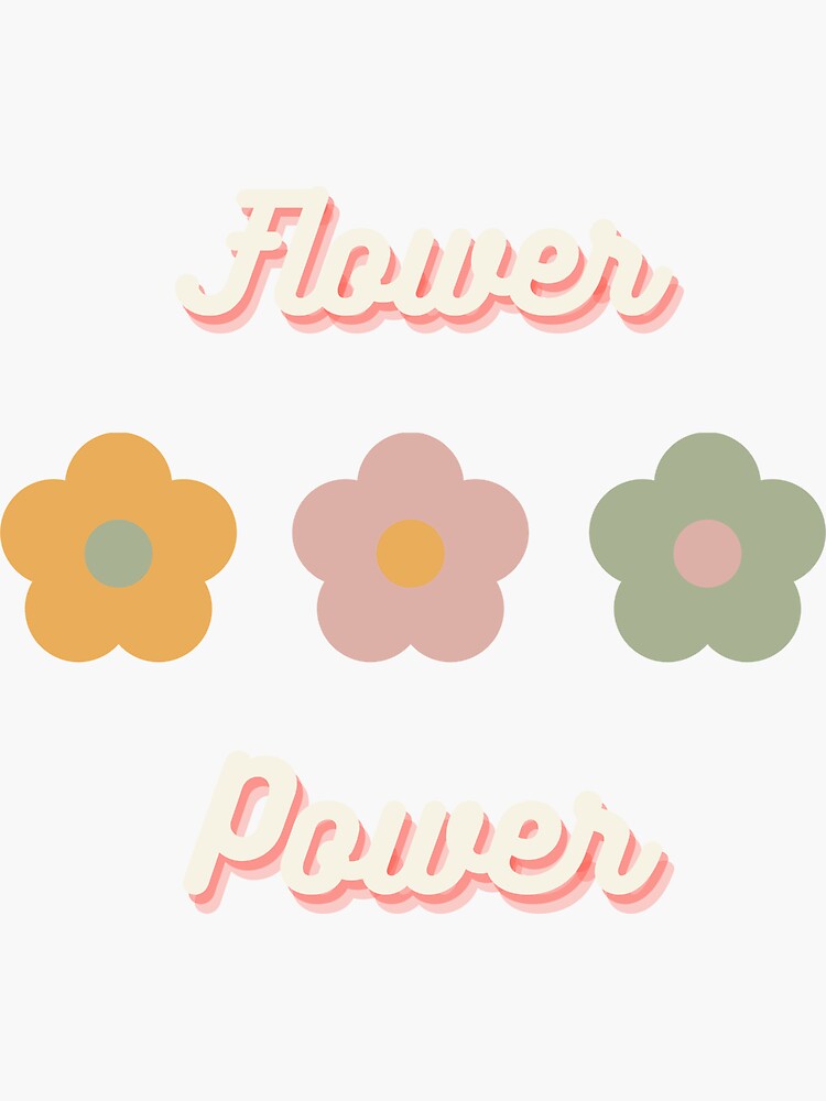 "Flower Power" Sticker for Sale by sundazebyfaye | Redbubble