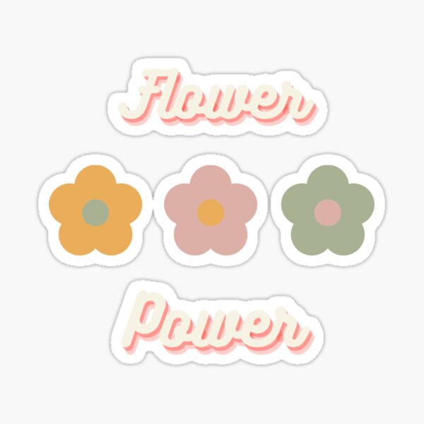 "Flower Power" Sticker for Sale by sundazebyfaye | Redbubble