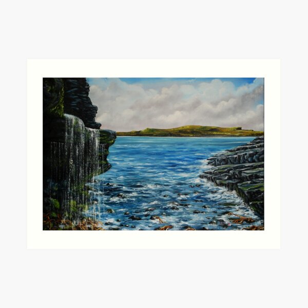 "View of Kilkee from George's Head - oil painting" Art Print by AvaBnd ...