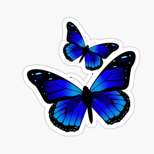 Pegatina «Mariposas azules» de hdowne6 | Redbubble