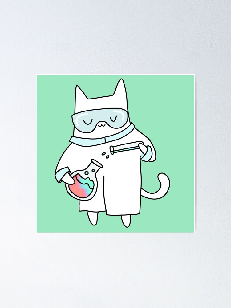 "Chemist Cat" Poster for Sale by little ochre | Redbubble