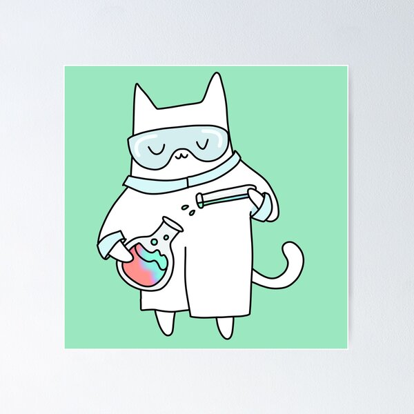 "Chemist Cat" Poster for Sale by little ochre | Redbubble
