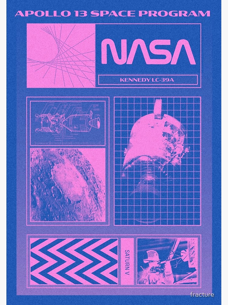 "NASA Apollo Space Program" Poster by fracture | Redbubble