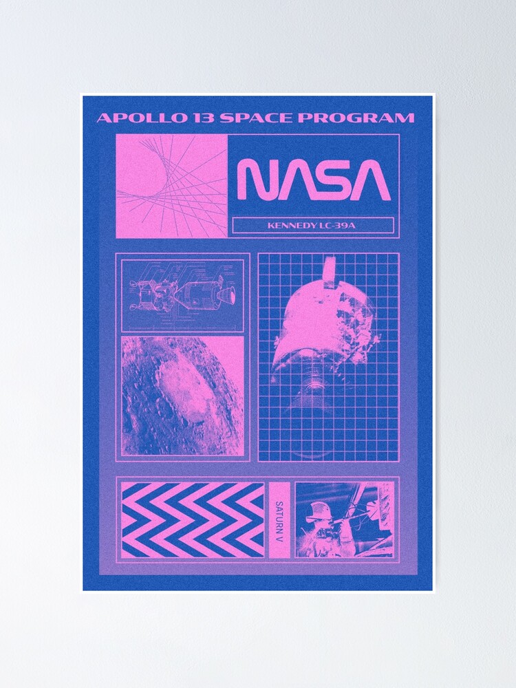 "NASA Apollo Space Program" Poster by fracture | Redbubble