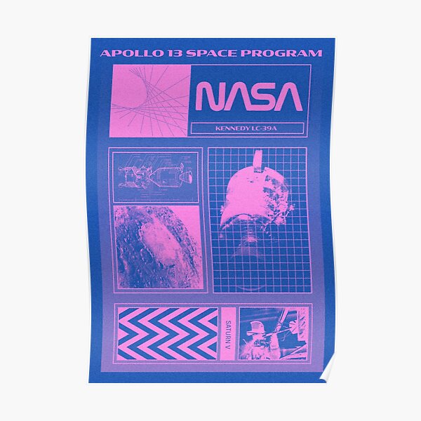 "NASA Apollo Space Program" Poster by fracture | Redbubble