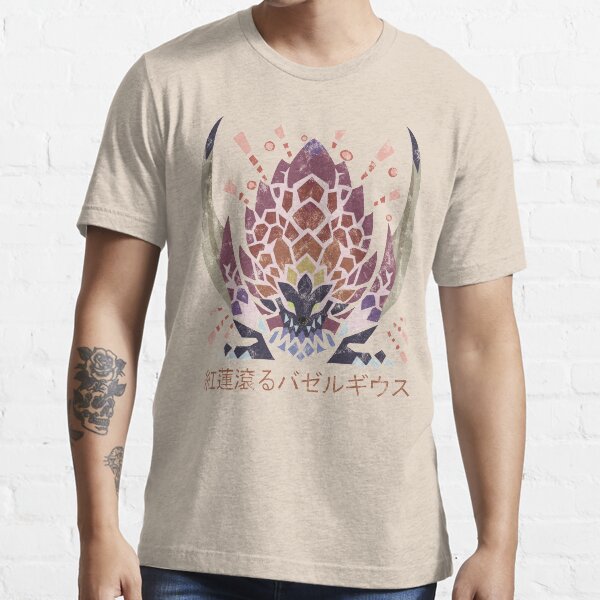 "Monster Hunter World Iceborne Seething Bazelgeuse Kanji Icon" T-shirt ...