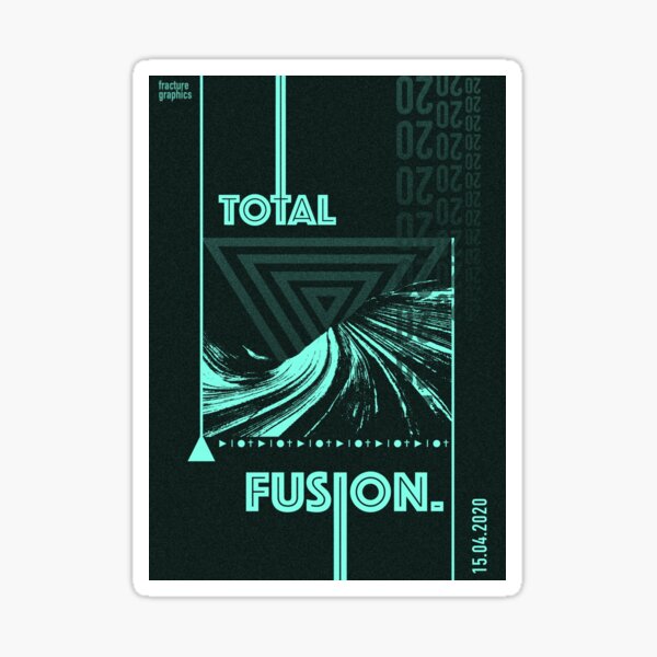 "Total Fusion" Sticker by fracture | Redbubble
