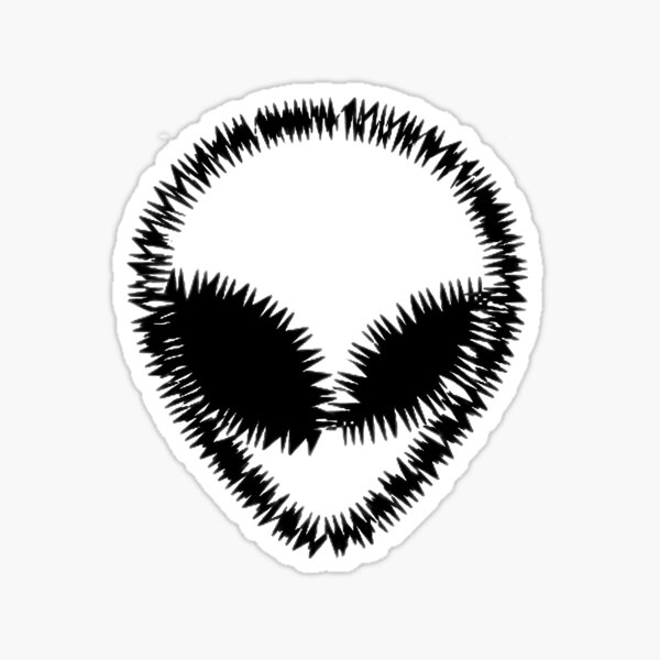 "Alien face" Sticker for Sale by NovoArte | Redbubble