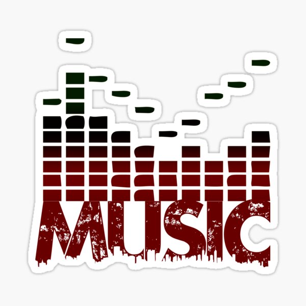 " Music sticker" Sticker by rayush | Redbubble