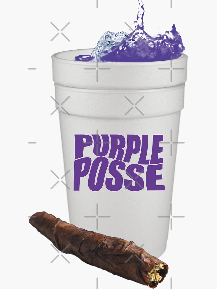 "PURPLE POSSE - DOUBLE CUP" Sticker by JuicySchinken | Redbubble