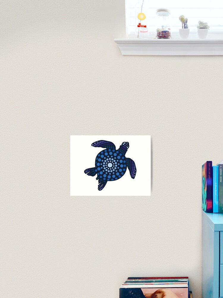"Blue Turtle Aboriginal Art" Art Print for Sale by FoodinaCan | Redbubble