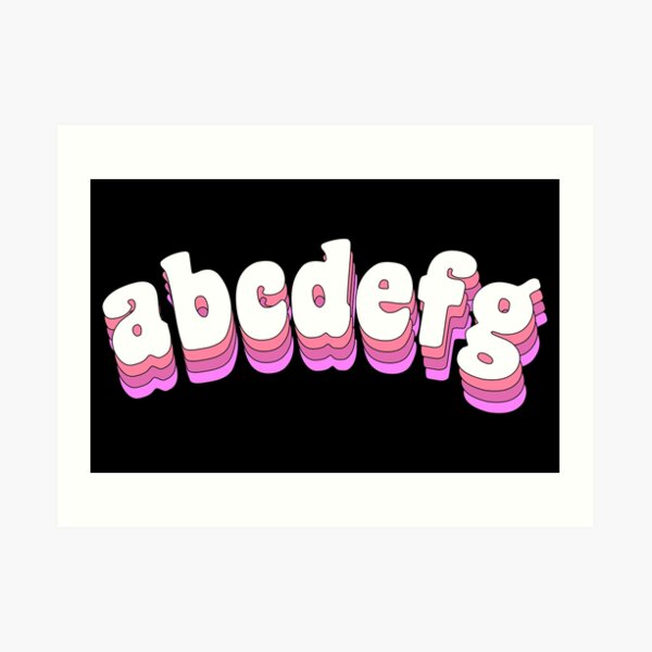 Abcdefg Art Prints | Redbubble