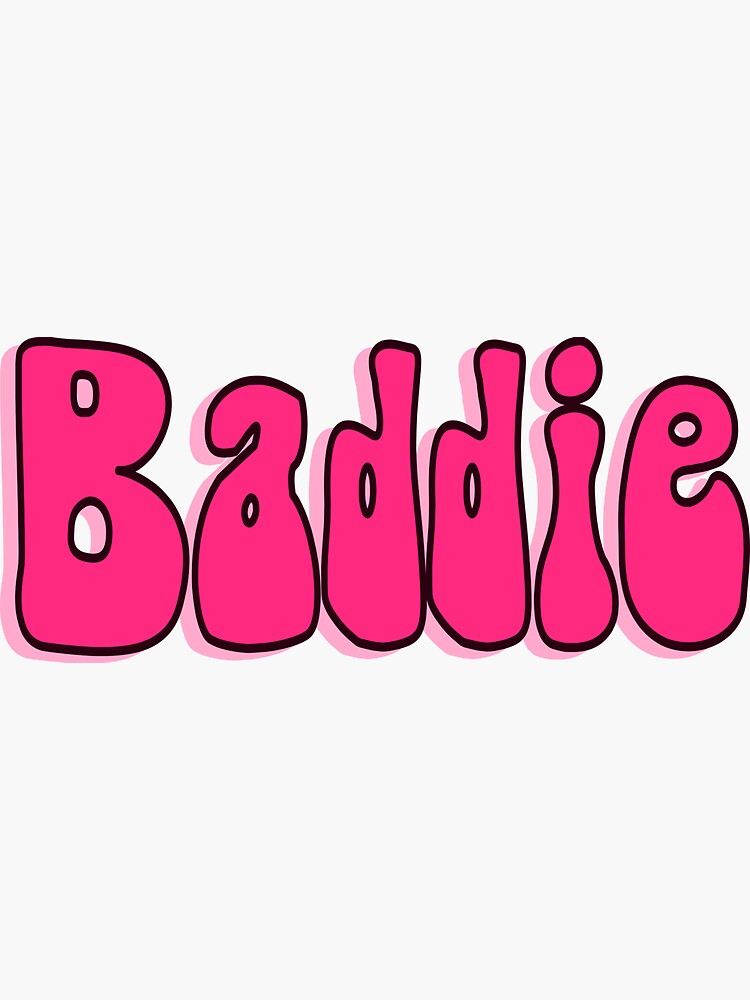 "Pink baddie retro quote" Sticker by DiscoDaisyy | Redbubble