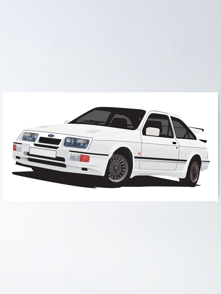"Ford Sierra RS500 Cosworth" Poster by knappidesign | Redbubble