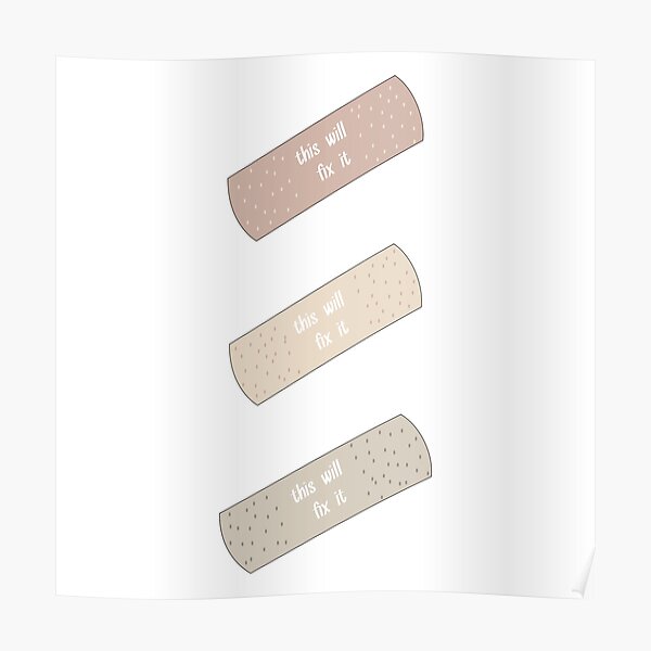 Poster « Pack de pansement rose + neutre », par radiant-designs | Redbubble