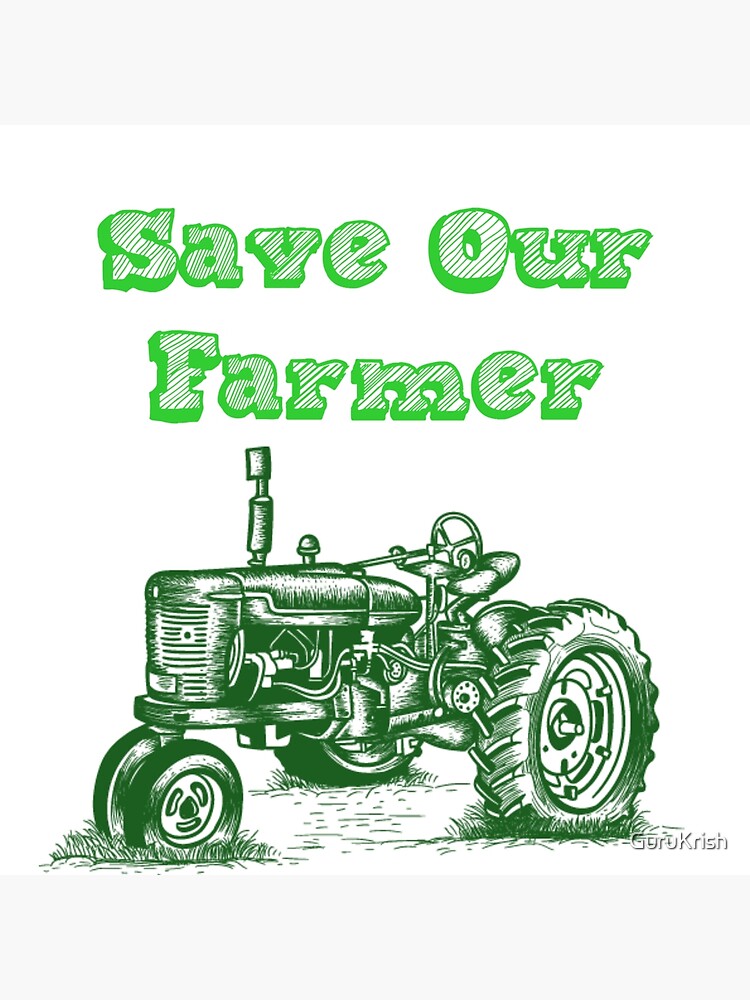 "SAVE OUR FARMER" Canvas Print for Sale by GuruKrish | Redbubble