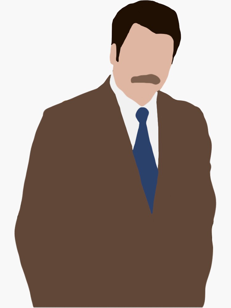 "Ron swanson" Sticker for Sale by richterr | Redbubble