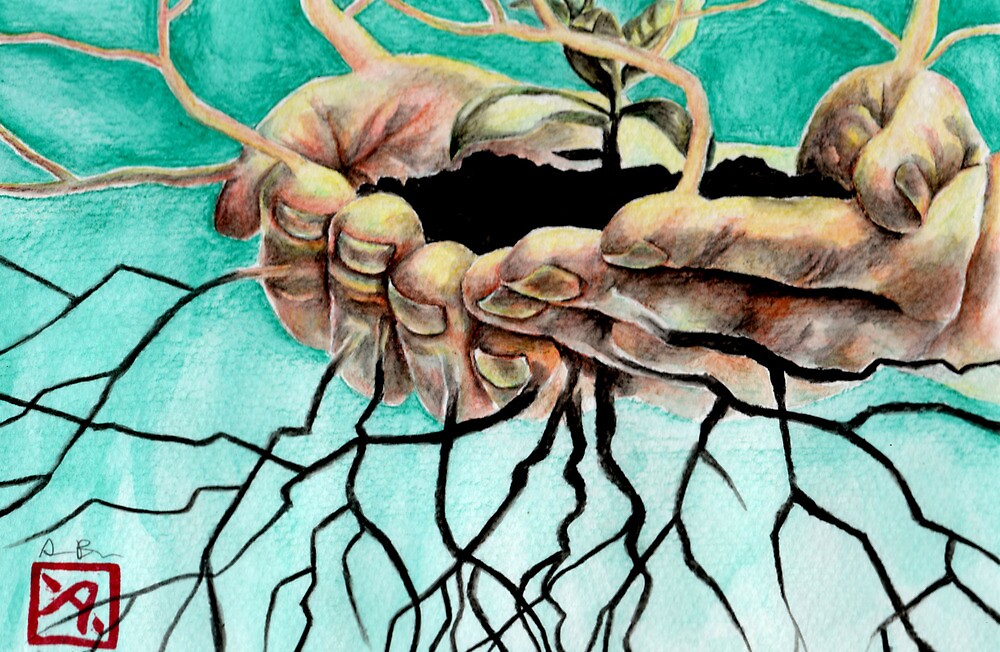 "Root Hands" by AaronBir | Redbubble