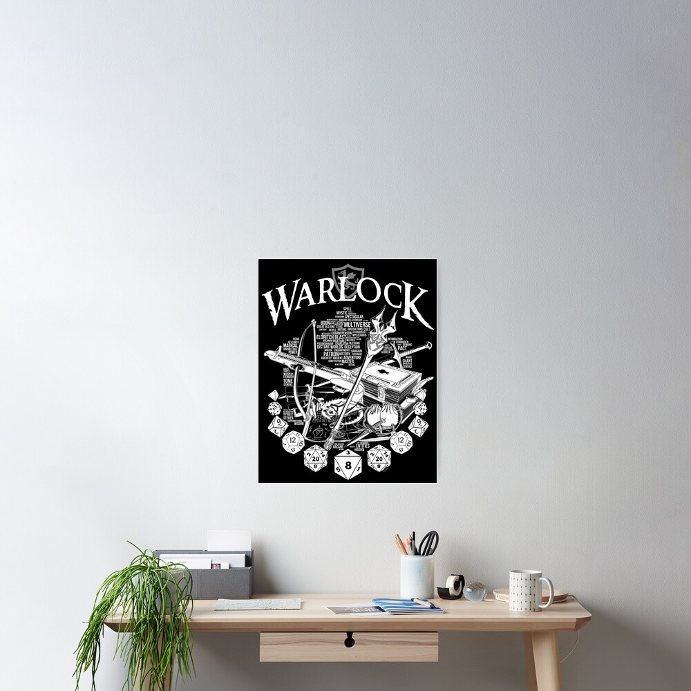 "RPG Class Series: Warlock - White Version" Poster for Sale by Milmino ...