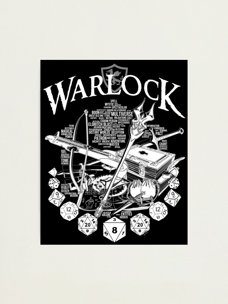 "RPG Class Series: Warlock - White Version" Photographic Print by ...