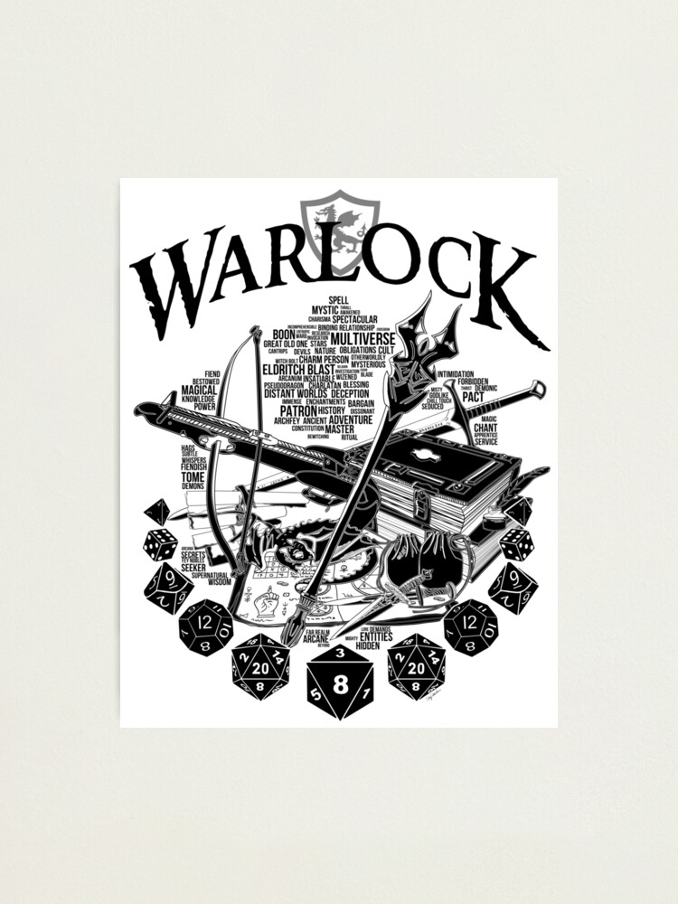 "RPG Class Series: Warlock - Black Version" Photographic Print by ...