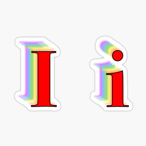 "Letter I" Sticker by 09johnsonm | Redbubble