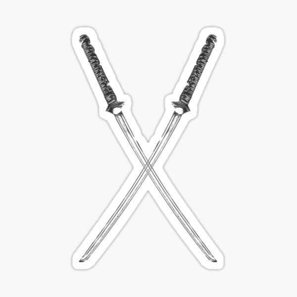 "Katana" Sticker by MCSansGluten | Redbubble