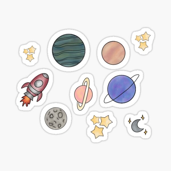 "space doodle pack" Sticker by FlimJim123 | Redbubble
