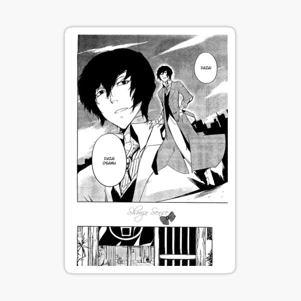 "Dazai Osamu manga panel" Sticker by otakushop707 | Redbubble