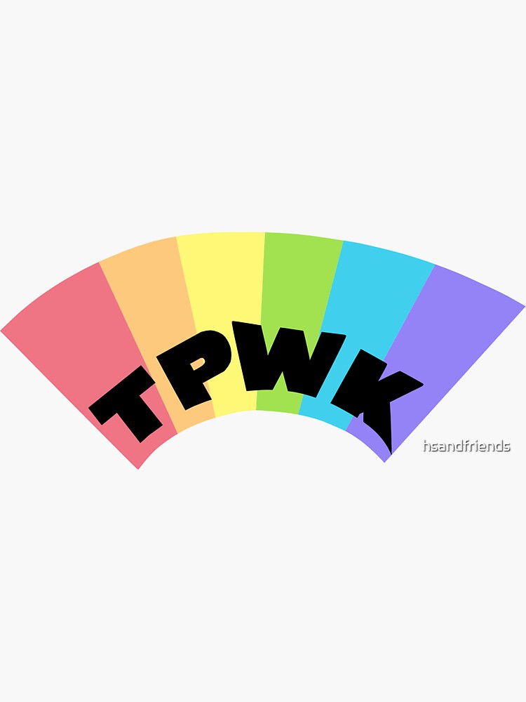 "TPWK Rainbow Banner (Black)" Sticker for Sale by hsandfriends | Redbubble