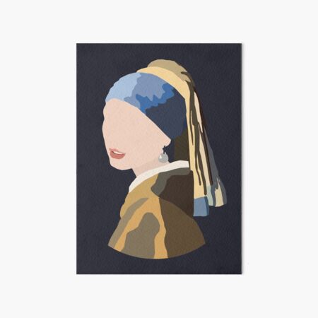 "Girl With A Pearl Earring Johannes Vermeer Digital Art" Art Board ...