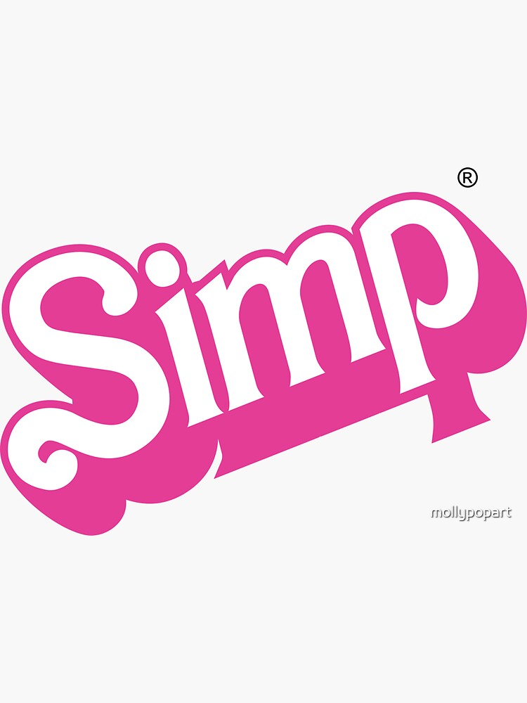 "Simp" Sticker for Sale by mollypopart | Redbubble