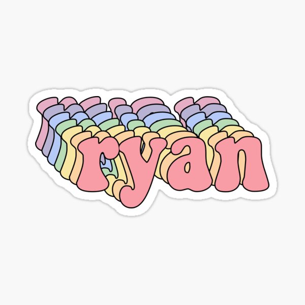 "ryan name sticker" Sticker for Sale by youtubemugs | Redbubble