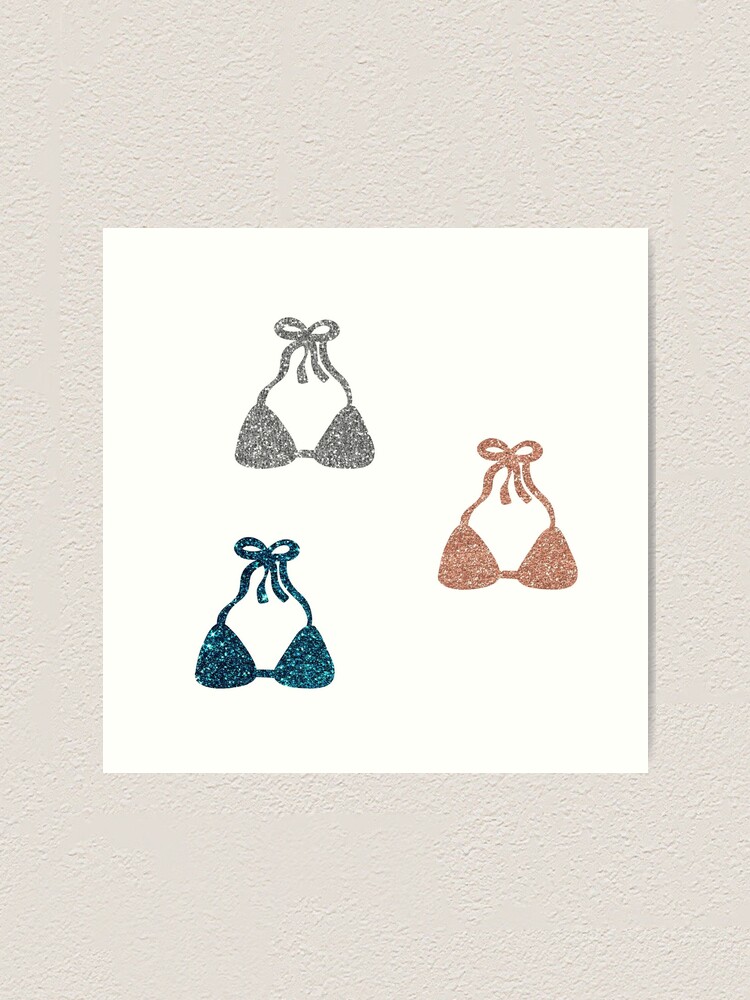 "Glitter bikini sticker pack" Art Print by Marianaechev | Redbubble