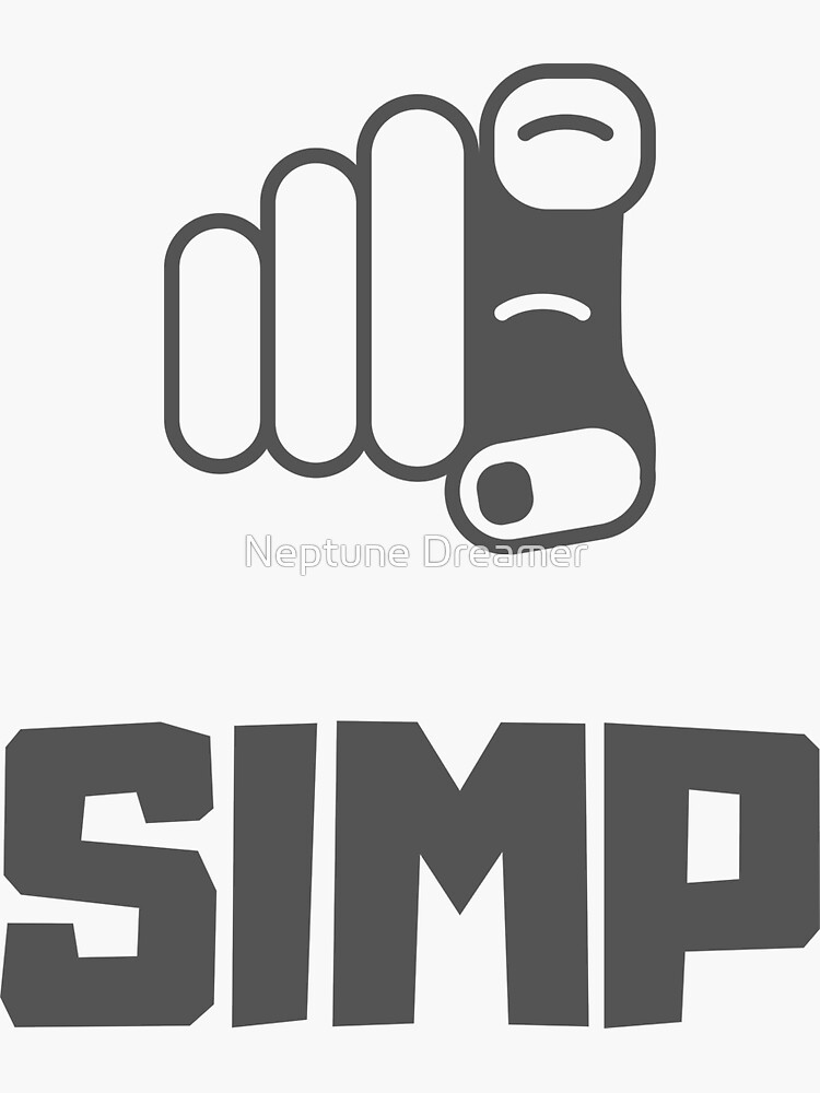 "SIMP - White" Sticker by alamicrodev | Redbubble