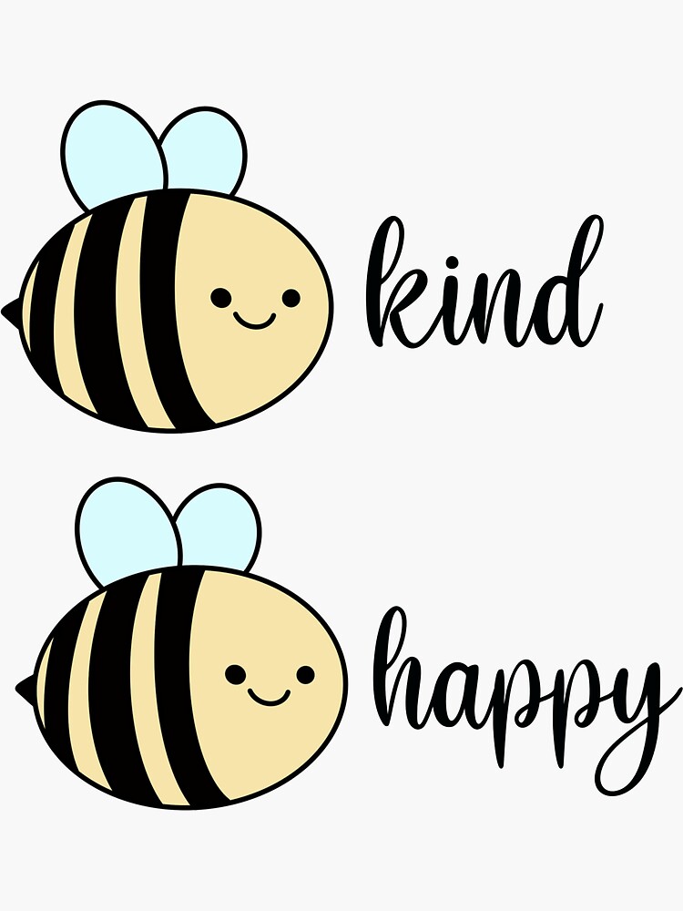 "BEE KIND BEE HAPPY STICKER PACK" Sticker for Sale by SaraAliaDesigns ...