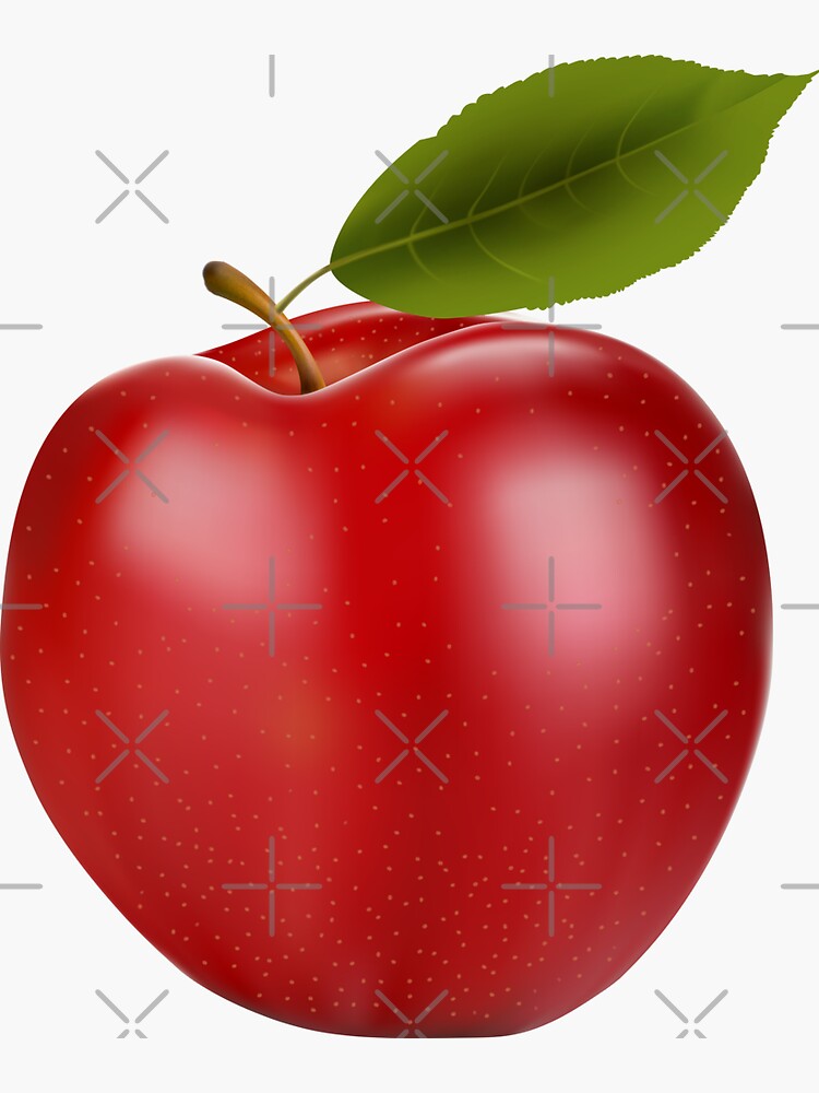 "Red Apple" Sticker for Sale by Smaragdas | Redbubble