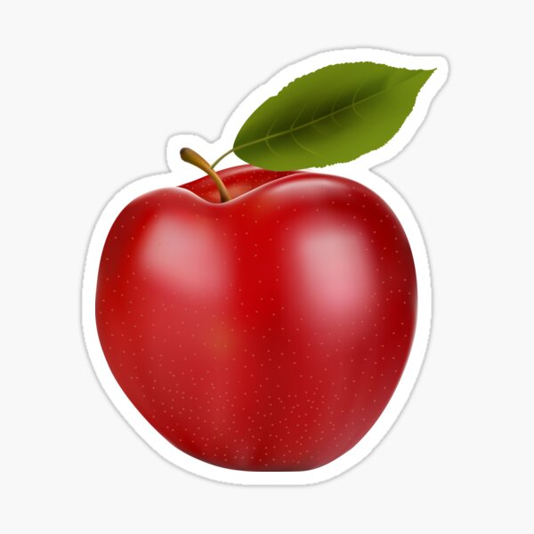 "Red Apple" Sticker for Sale by Smaragdas | Redbubble