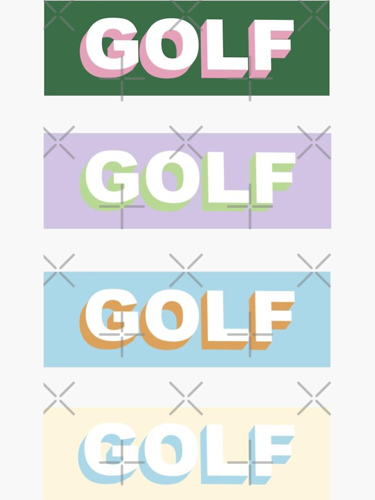"golf sticker pack" Sticker for Sale by odinsxn | Redbubble